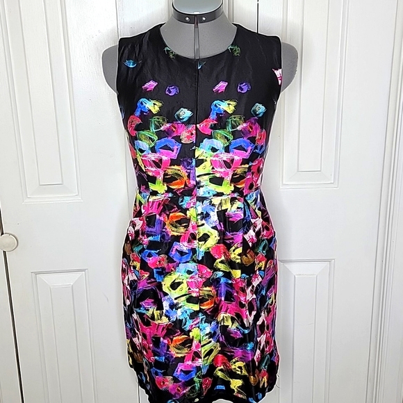 Milly | Dresses | Milly Design Nation Black Red Yellow Purple ...